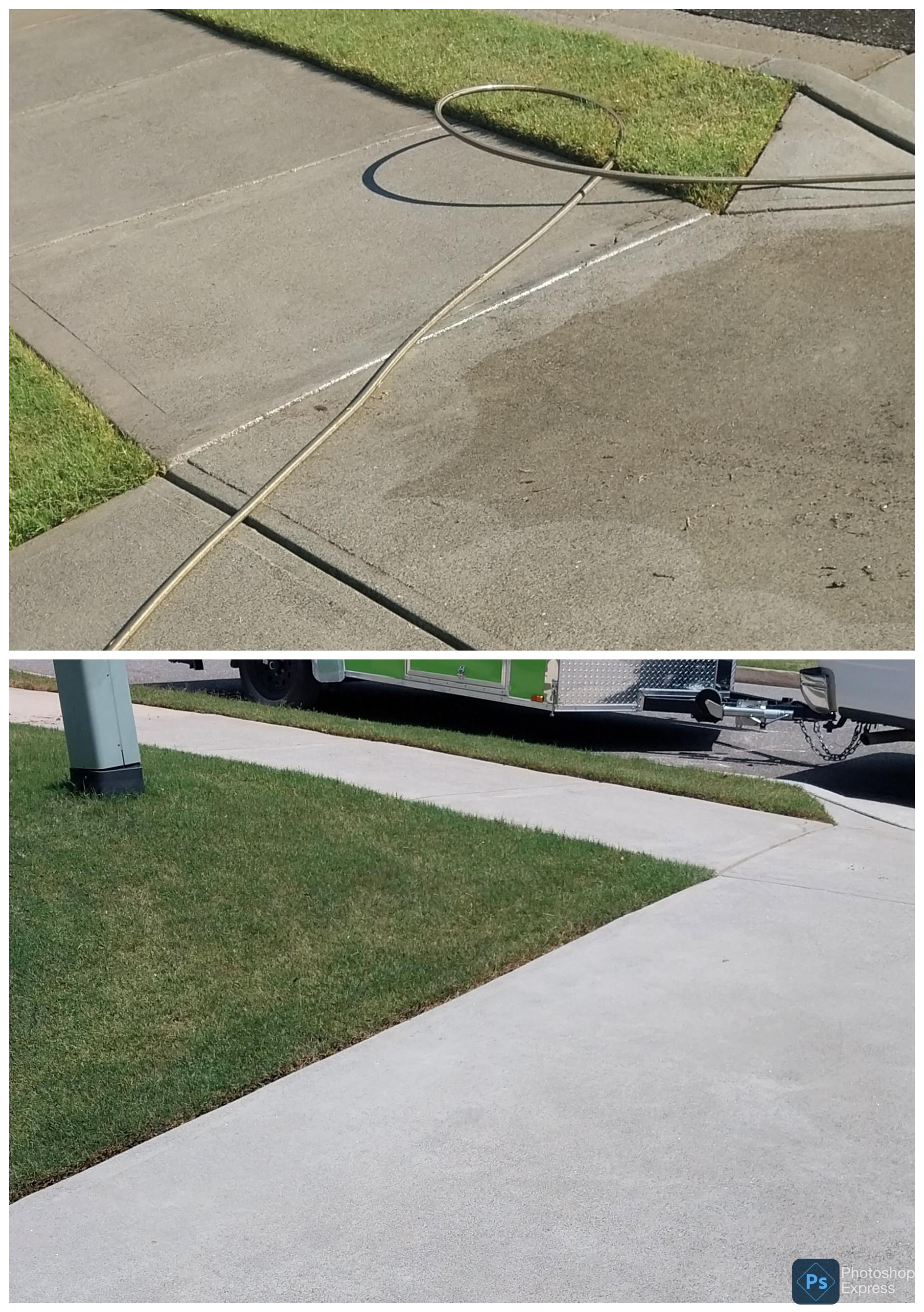 WHAT IS CAUSING MY DRIVEWAY TO TURN BLACK AND HOW DO I CLEAN IT?
